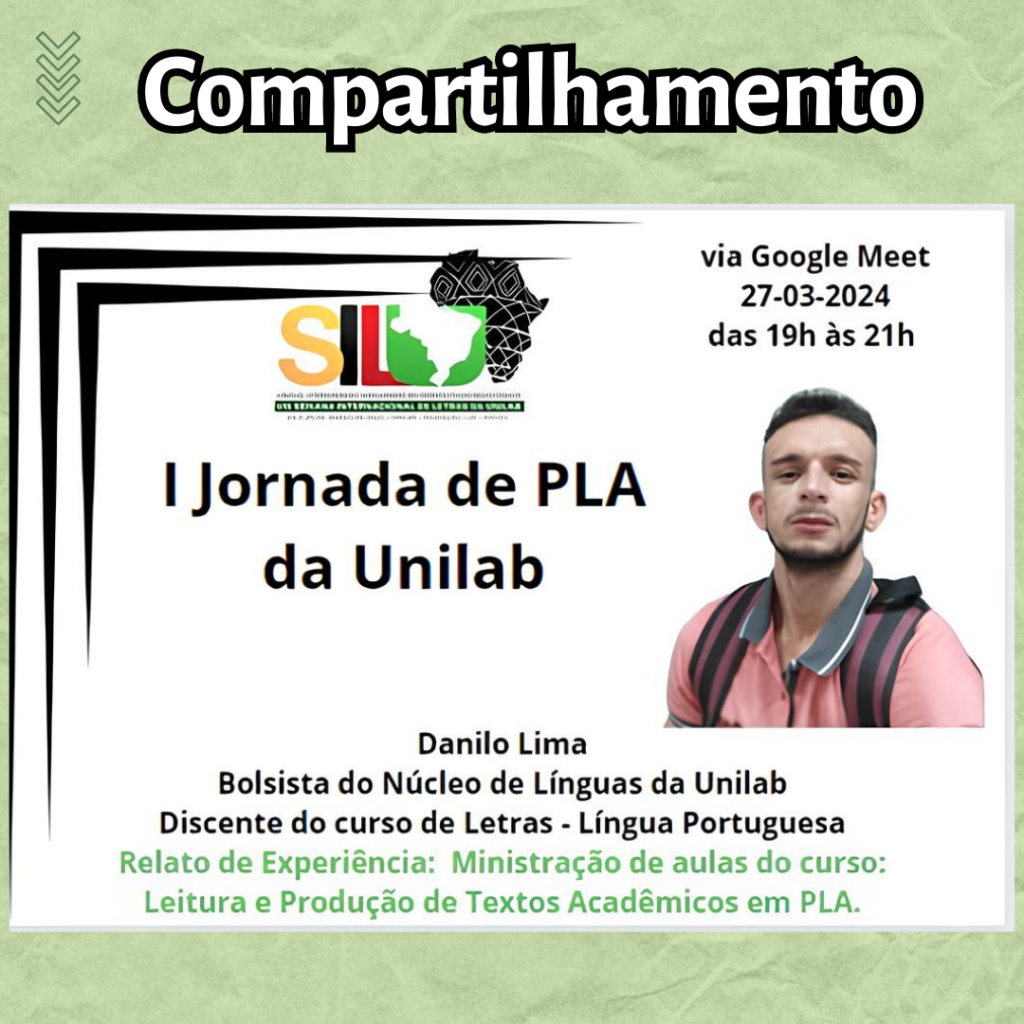 Página inicial, em Núcleo de Línguas - UNILAB